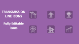 Transmission Line Icons for PowerPoint and Google Slides - PPT Slides