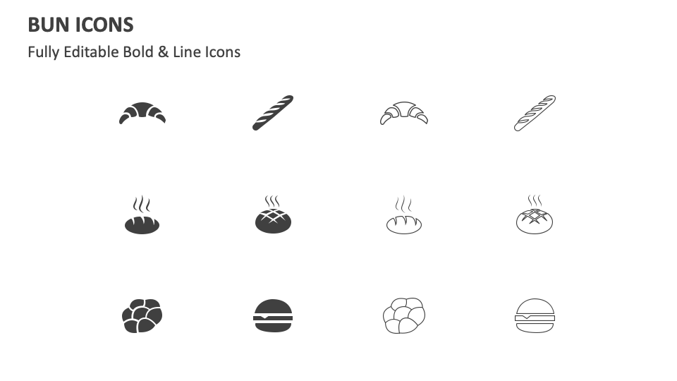 Bun Icons for PowerPoint and Google Slides - PPT Slides