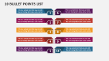 10 Bullet Points List PowerPoint Presentation Slides - PPT Template