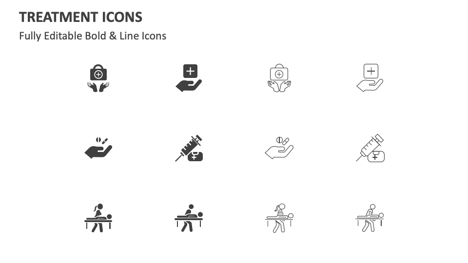 Treatment Icons for PowerPoint and Google Slides - PPT Slides