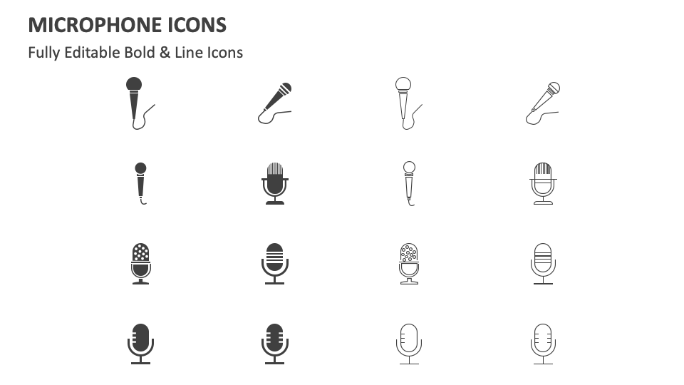Microphone Icons for PowerPoint and Google Slides - PPT Slides