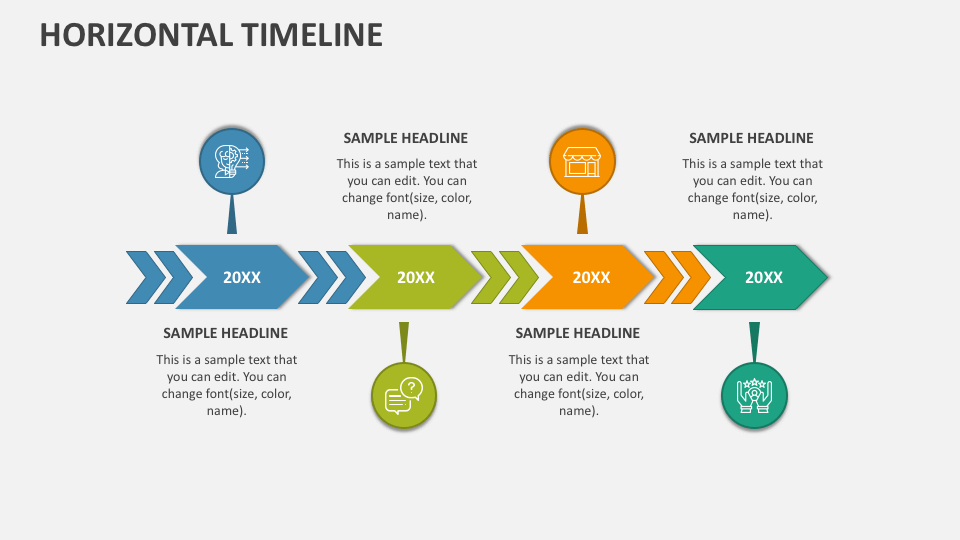 Horizontal Timeline PowerPoint Presentation Slides - PPT Template