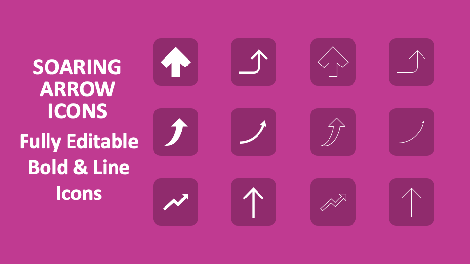Soaring Arrow Icons for PowerPoint and Google Slides - PPT Slides