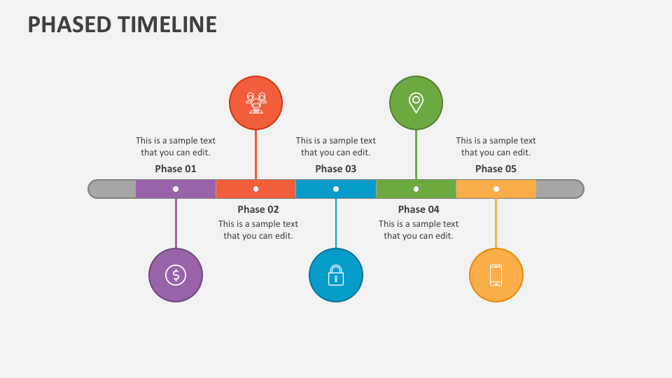 Phased Timeline PowerPoint Presentation Slides - PPT Template