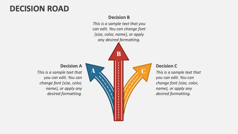 Decision Road PowerPoint and Google Slides Template - PPT Slides