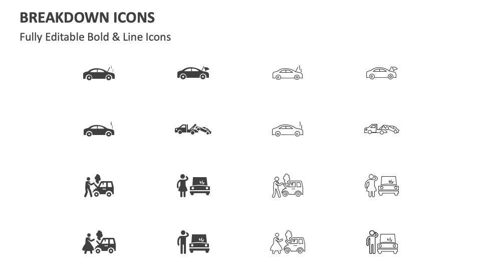 Breakdown Icons for PowerPoint and Google Slides - PPT Slides