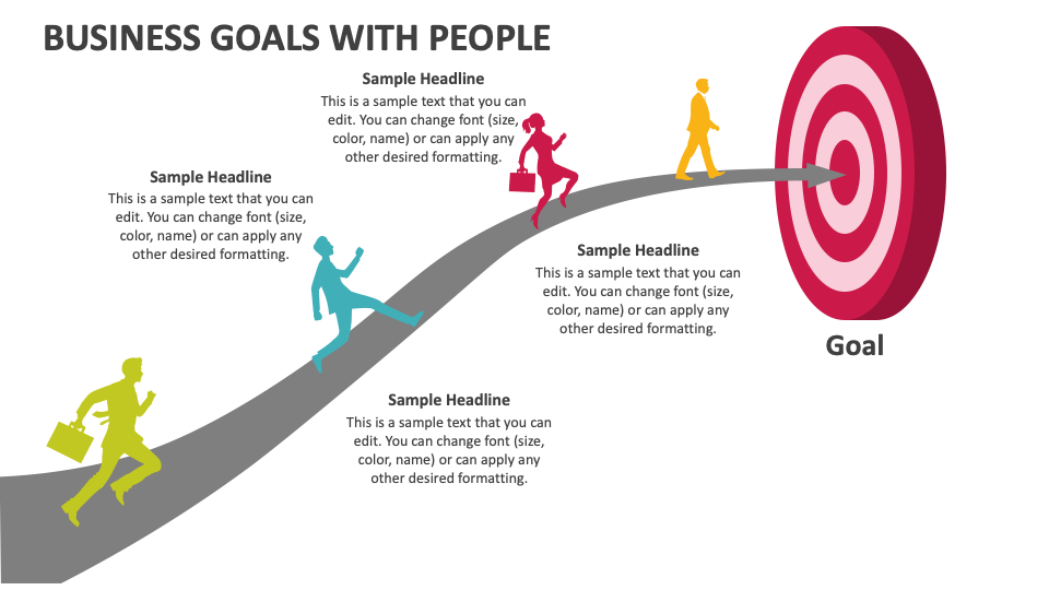 Business Goals with People PowerPoint Presentation Slides - PPT Template