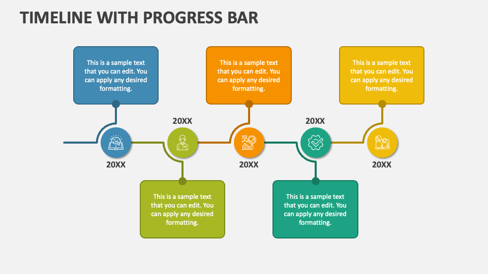 Timeline with Progress Bar PowerPoint Presentation Slides - PPT Template Timeline with Progress Bar PowerPoint Presentation Slides - PPT Template