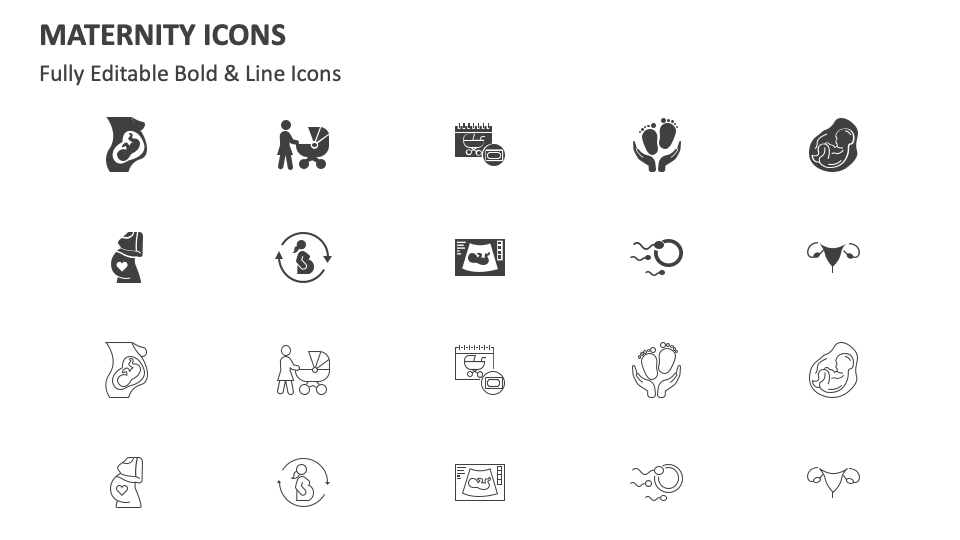Maternity Icons for PowerPoint and Google Slides - PPT Slides