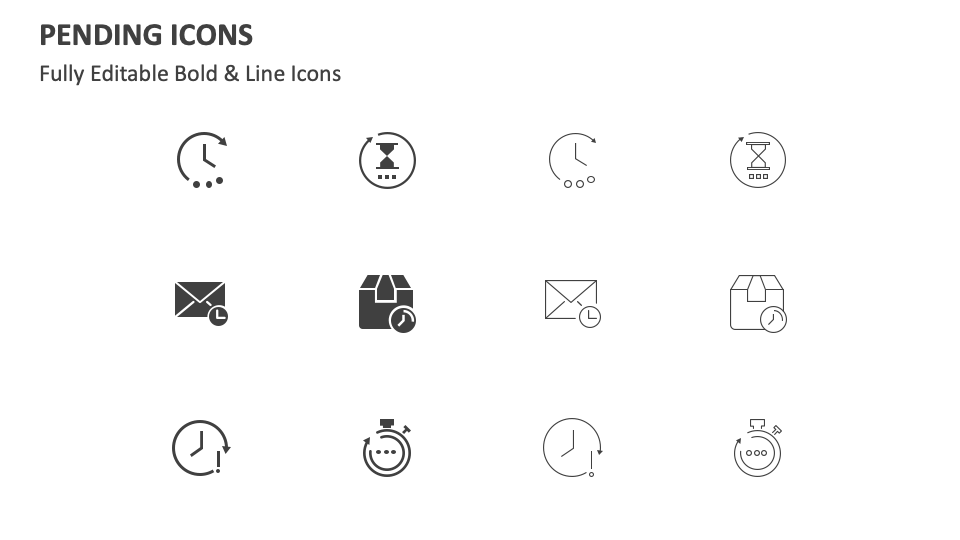 Pending Icons for PowerPoint and Google Slides - PPT Slides