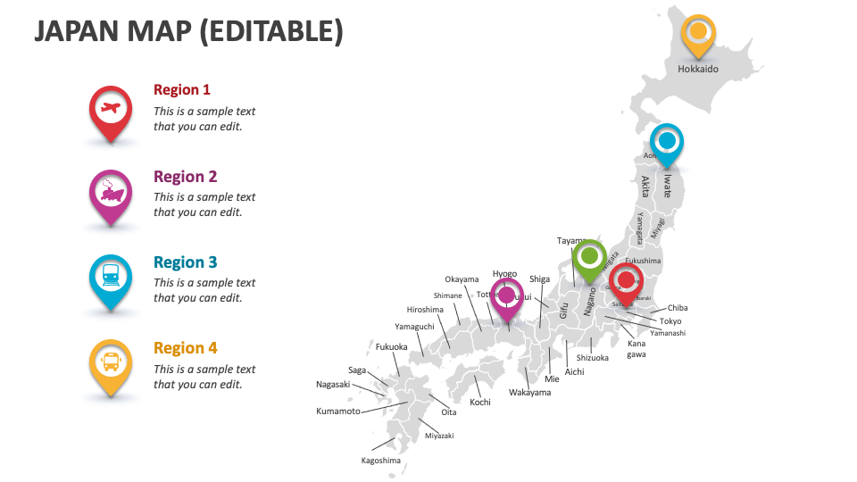 Japan Map PowerPoint Presentation Slides - PPT Template