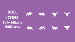Bull Icons for PowerPoint and Google Slides - PPT Slides
