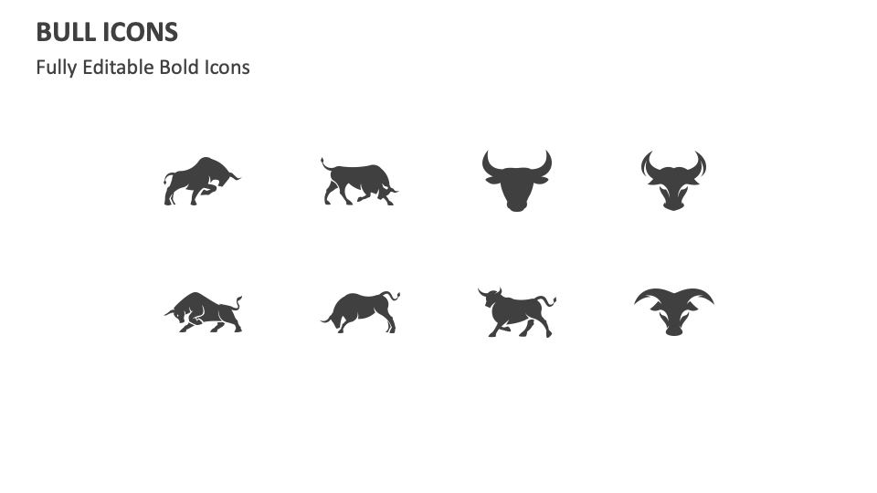 Bull Icons for PowerPoint and Google Slides - PPT Slides