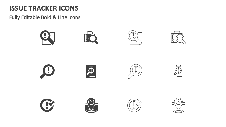 Issue Tracker Icons for PowerPoint and Google Slides - PPT Slides