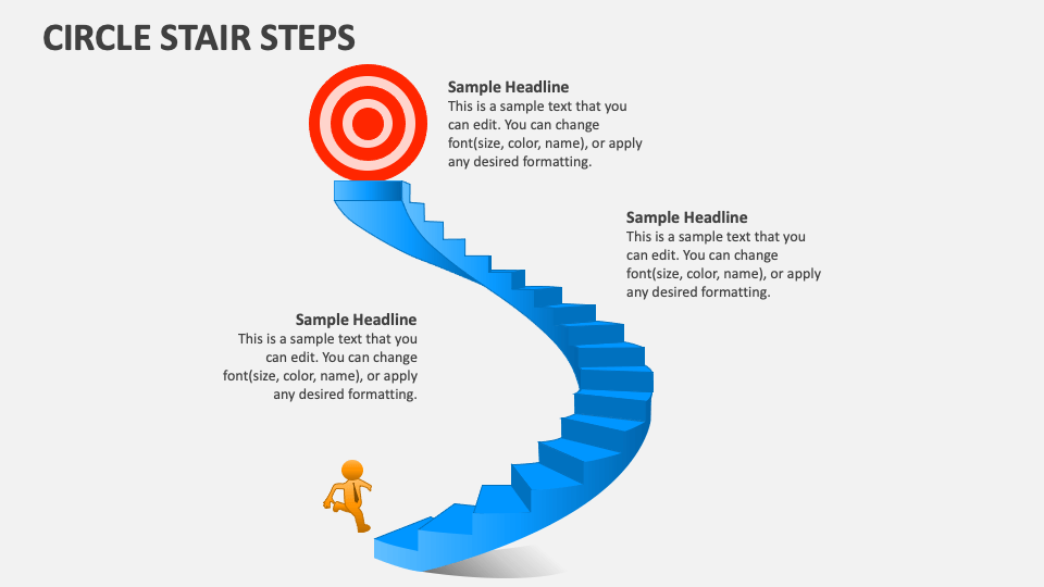 Circle Stair Steps PowerPoint and Google Slides Template - PPT Slides