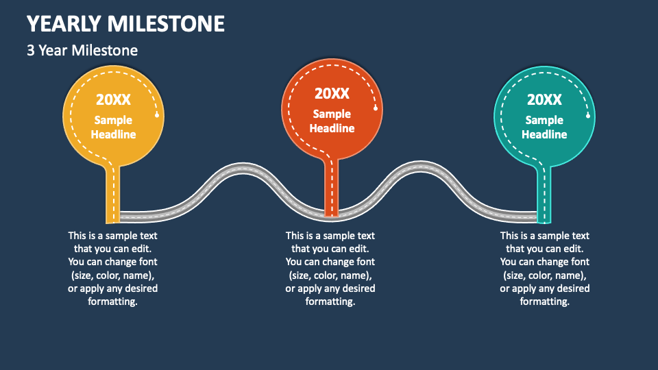 Yearly Milestone PowerPoint Presentation Slides - PPT Template