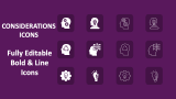Considerations Icons for PowerPoint and Google Slides - PPT Slides