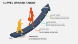 Curved Upward Arrow PowerPoint and Google Slides Template - PPT Slides