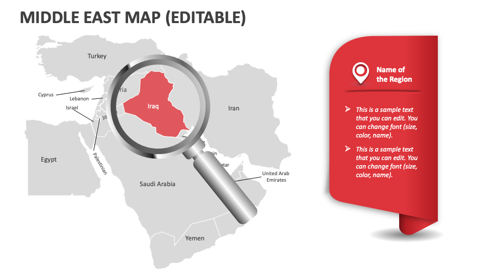 Middle East Map PowerPoint Presentation Slides - PPT Template