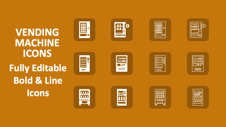 Vending Machine Icons for PowerPoint and Google Slides - PPT Slides