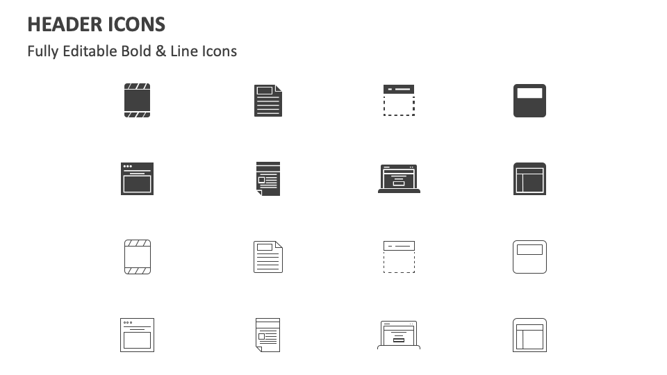 Header Icons for PowerPoint and Google Slides - PPT Slides