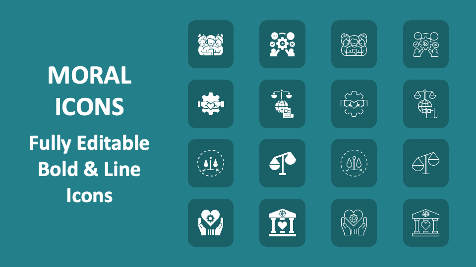 Moral Icons for PowerPoint and Google Slides - PPT Slides