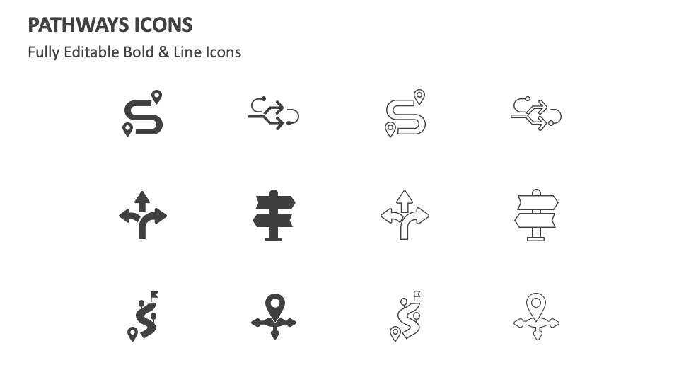Pathways Icons for PowerPoint and Google Slides - PPT Slides