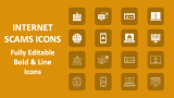 Internet Scams Icons for PowerPoint and Google Slides - PPT Slides