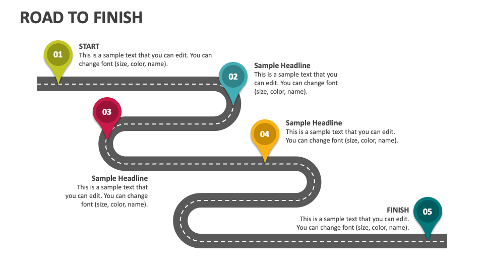 Road to Finish PowerPoint Presentation Slides - PPT Template