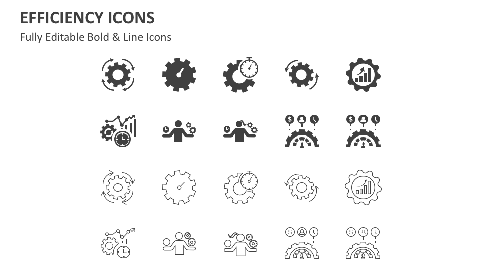 Efficiency Icons PowerPoint Presentation Slides - PPT Template