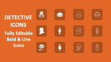 Detective Icons for PowerPoint and Google Slides - PPT Slides