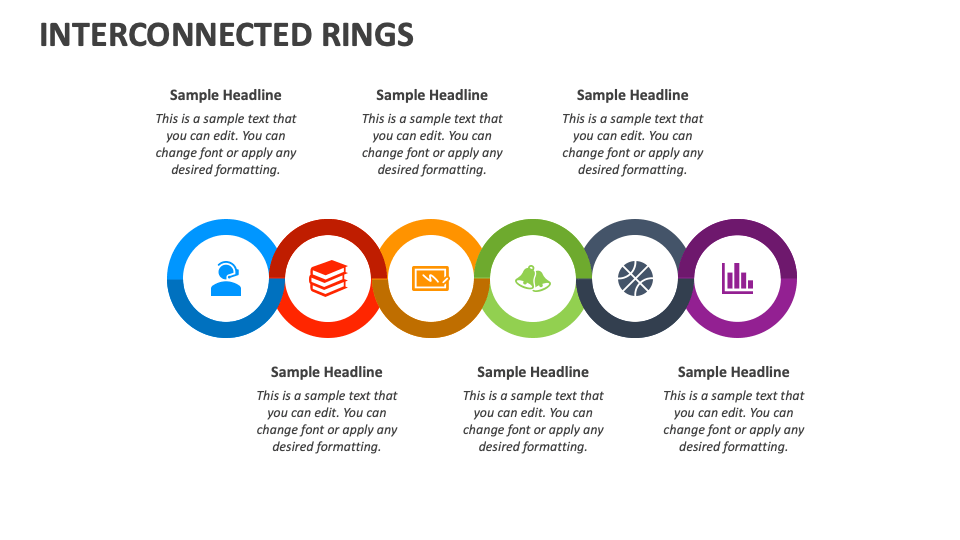 Interconnected Rings PowerPoint and Google Slides Template - PPT Slides