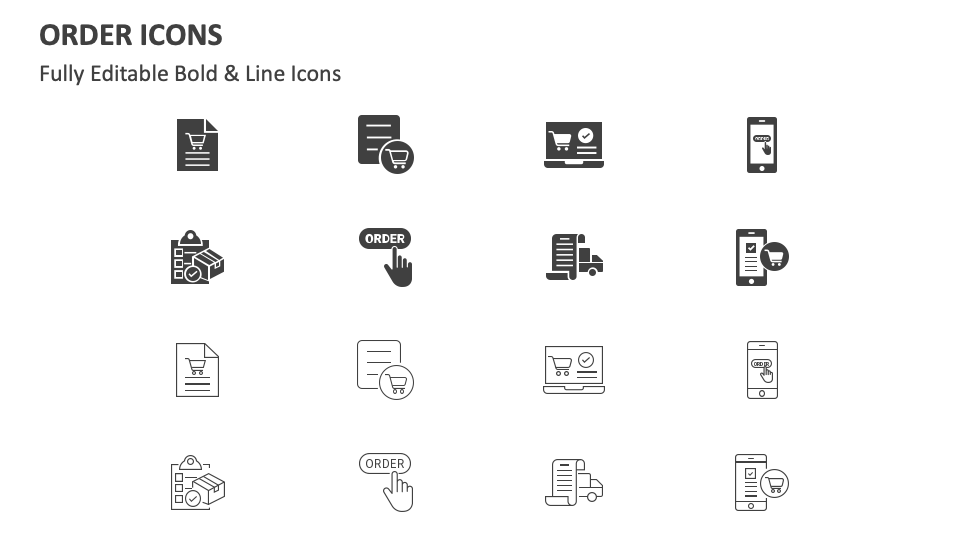 Order Icons for PowerPoint and Google Slides - PPT Slides