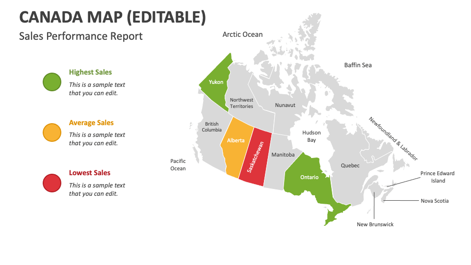 Canada Map PowerPoint Presentation Slides - PPT Template