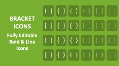 Bracket Icons for PowerPoint and Google Slides - PPT Slides