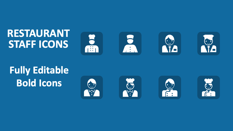 Restaurant Staff Icons for PowerPoint and Google Slides - PPT Slides