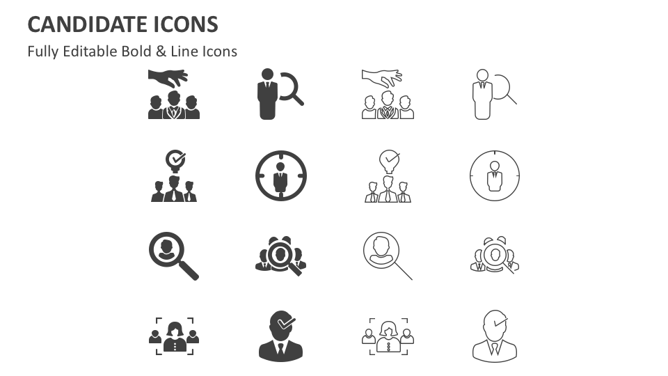 Candidate Icons PowerPoint Presentation Slides - PPT Template