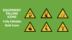 Equipment Falling Icons for PowerPoint and Google Slides - PPT Slides
