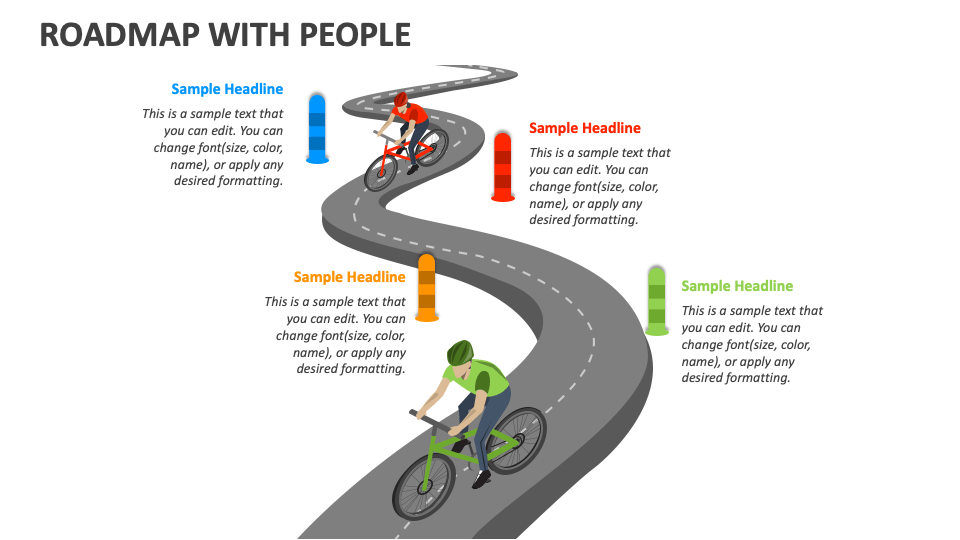 Roadmap With People PowerPoint and Google Slides Template - PPT Slides