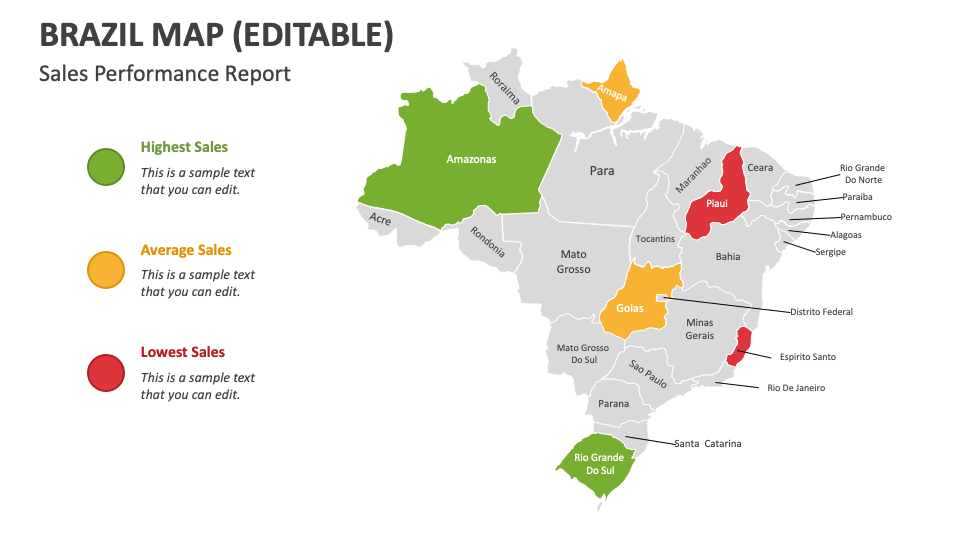 Brazil Map PowerPoint Presentation Slides - PPT Template