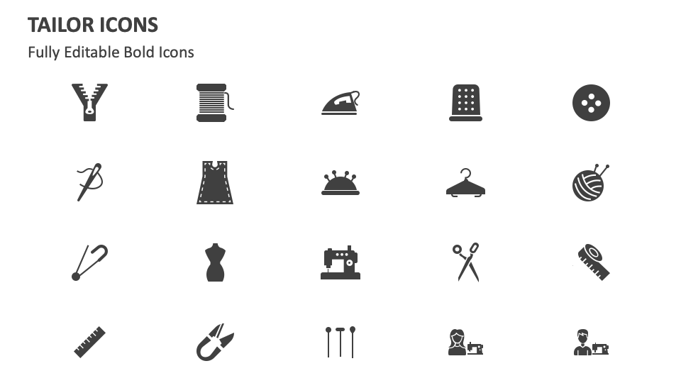 Tailor Icons for PowerPoint and Google Slides - PPT Slides