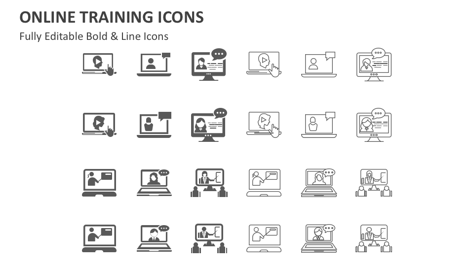 Online Training Icons PowerPoint Presentation Slides - PPT Template