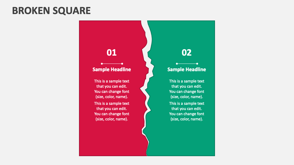 Broken Square PowerPoint Presentation Slides - PPT Template