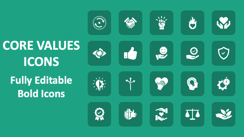 Core Values Icons for PowerPoint and Google Slides - PPT Slides