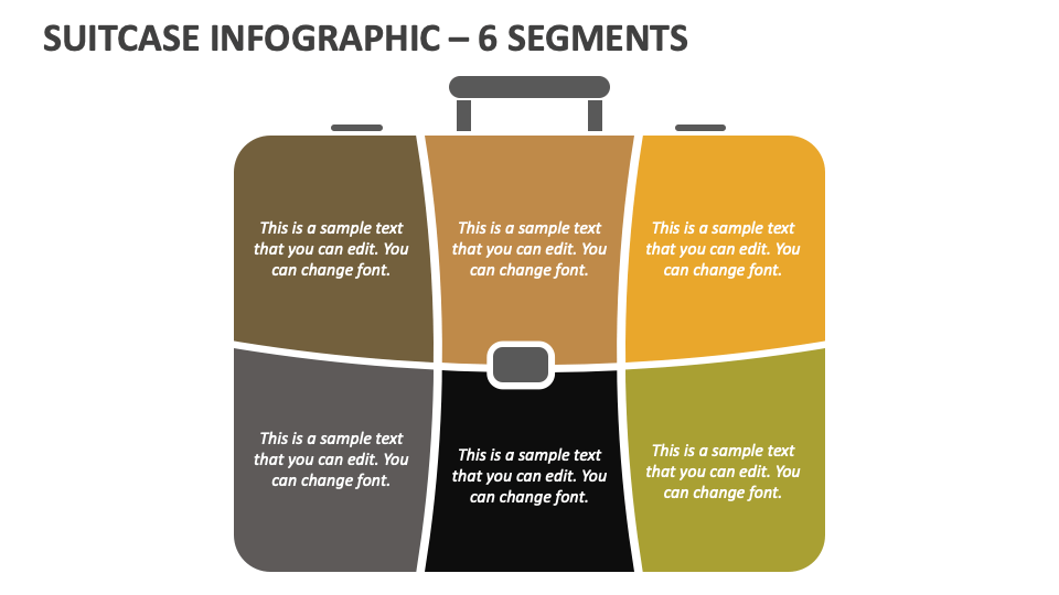 Free Suitcase Infographic - 6 Segments PowerPoint and Google Slides ...
