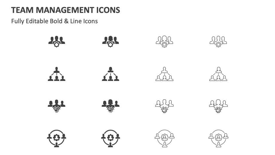Team Management Icons for PowerPoint and Google Slides - PPT Slides
