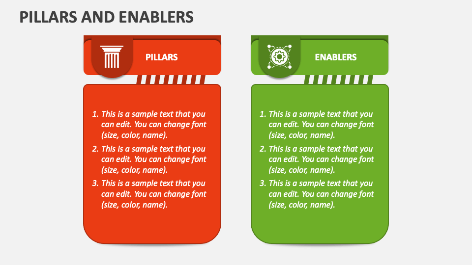 Pillars and Enablers PowerPoint and Google Slides Template - PPT Slides