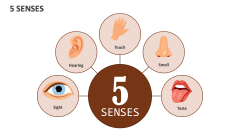 5 Senses PowerPoint and Google Slides Template - PPT Slides