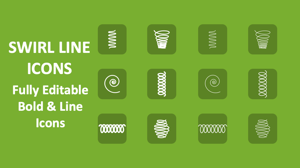 Swirl Line Icons for PowerPoint and Google Slides - PPT Slides