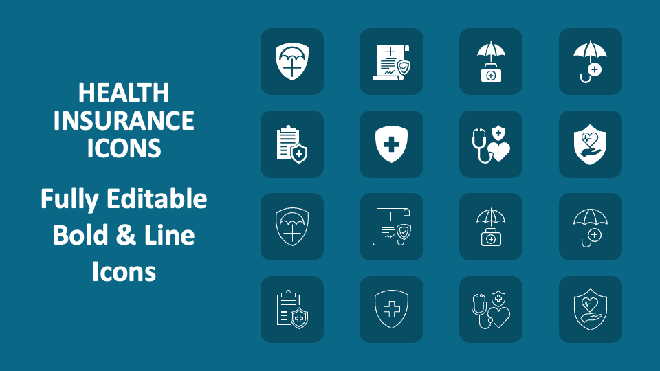 Health Insurance Icons for PowerPoint and Google Slides - PPT Slides